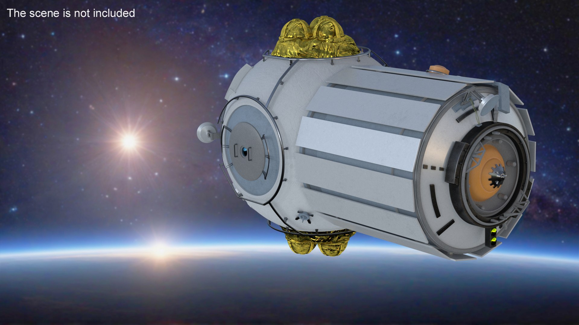 3D Model Orbital Space Station Airlock Module - TurboSquid 2282394