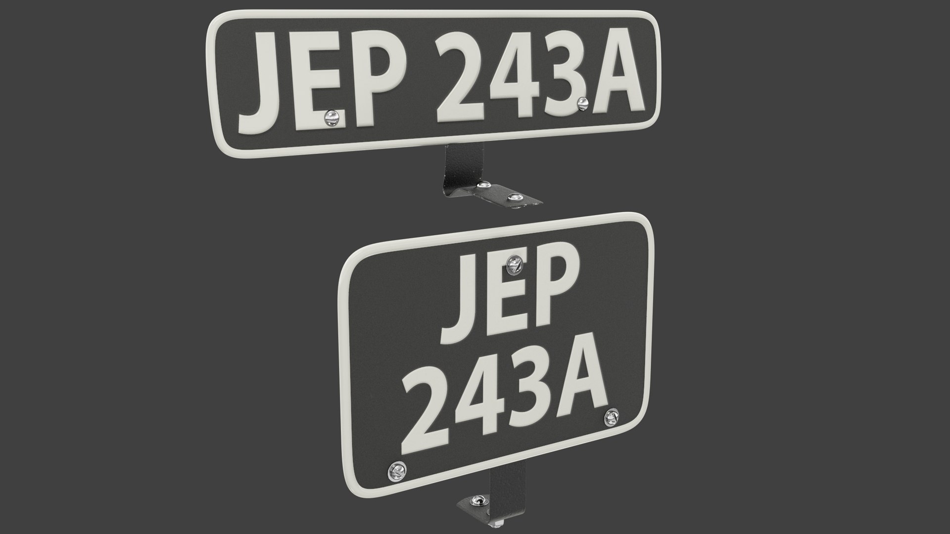 Retro Car License Plates Collection V1 Model - TurboSquid 2063999