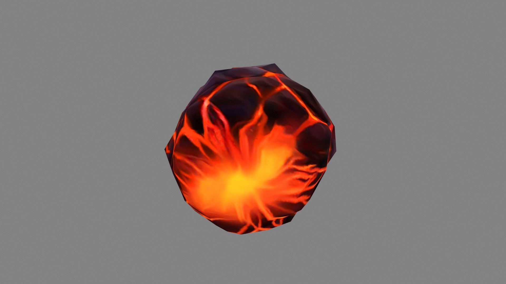 Fireball - Burning Stone - Magma Stone - Molten Rock 3D Model ...