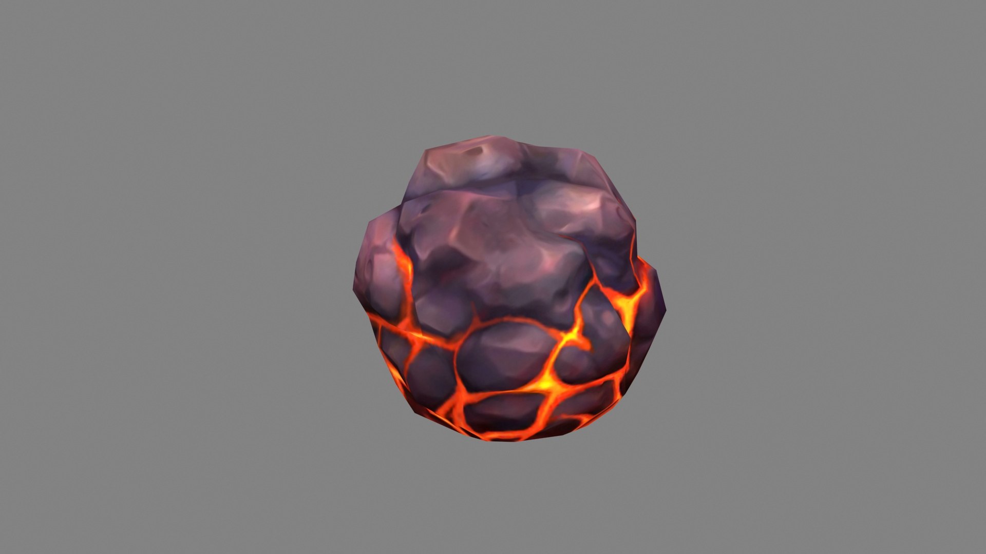 Fireball - Burning Stone - Magma Stone - Molten Rock 3D Model ...