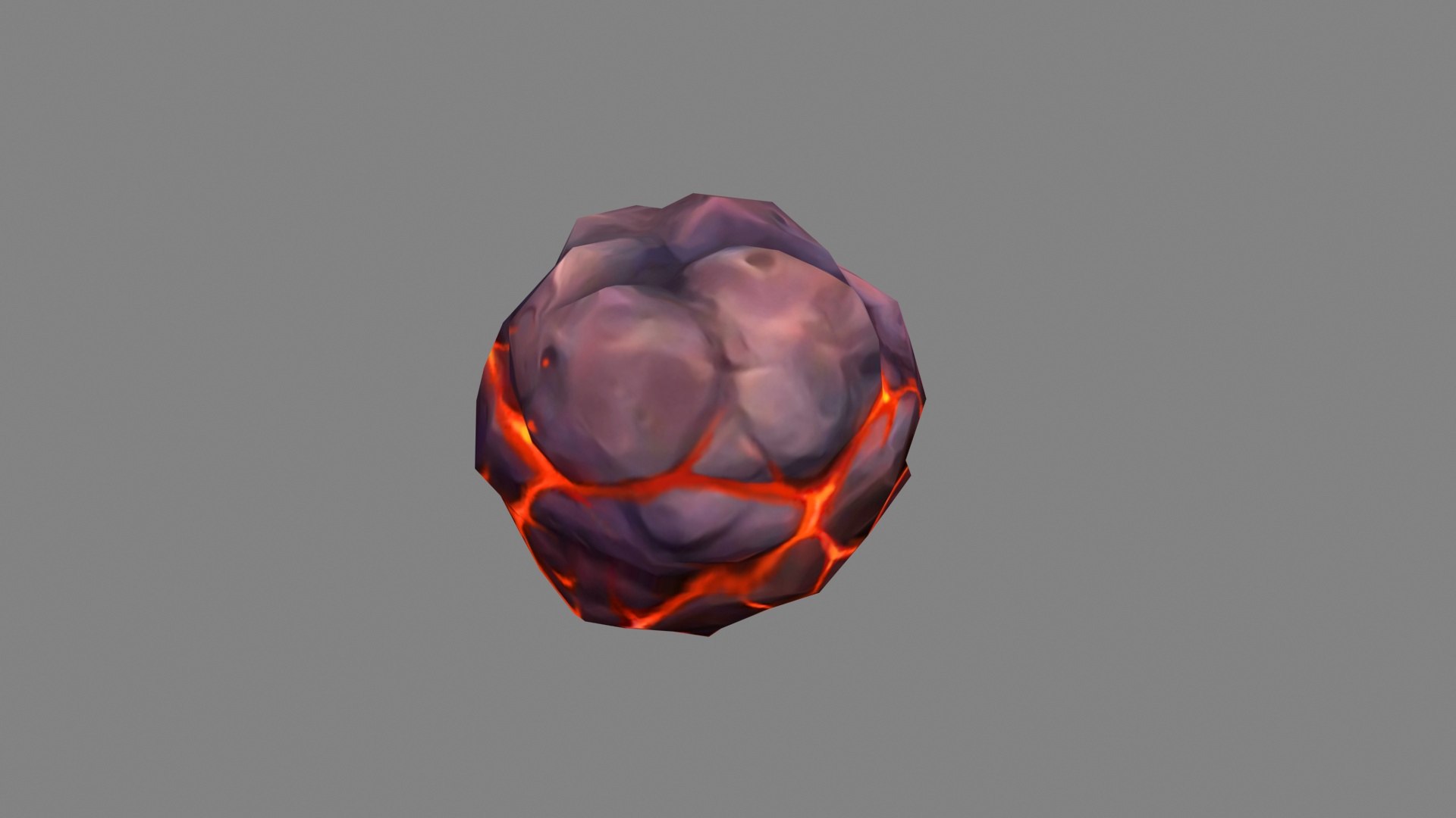 Fireball - Burning Stone - Magma Stone - Molten Rock 3D Model ...