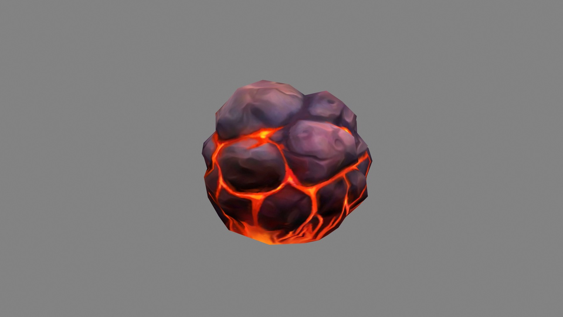 Fireball - Burning Stone - Magma Stone - Molten Rock 3D Model ...