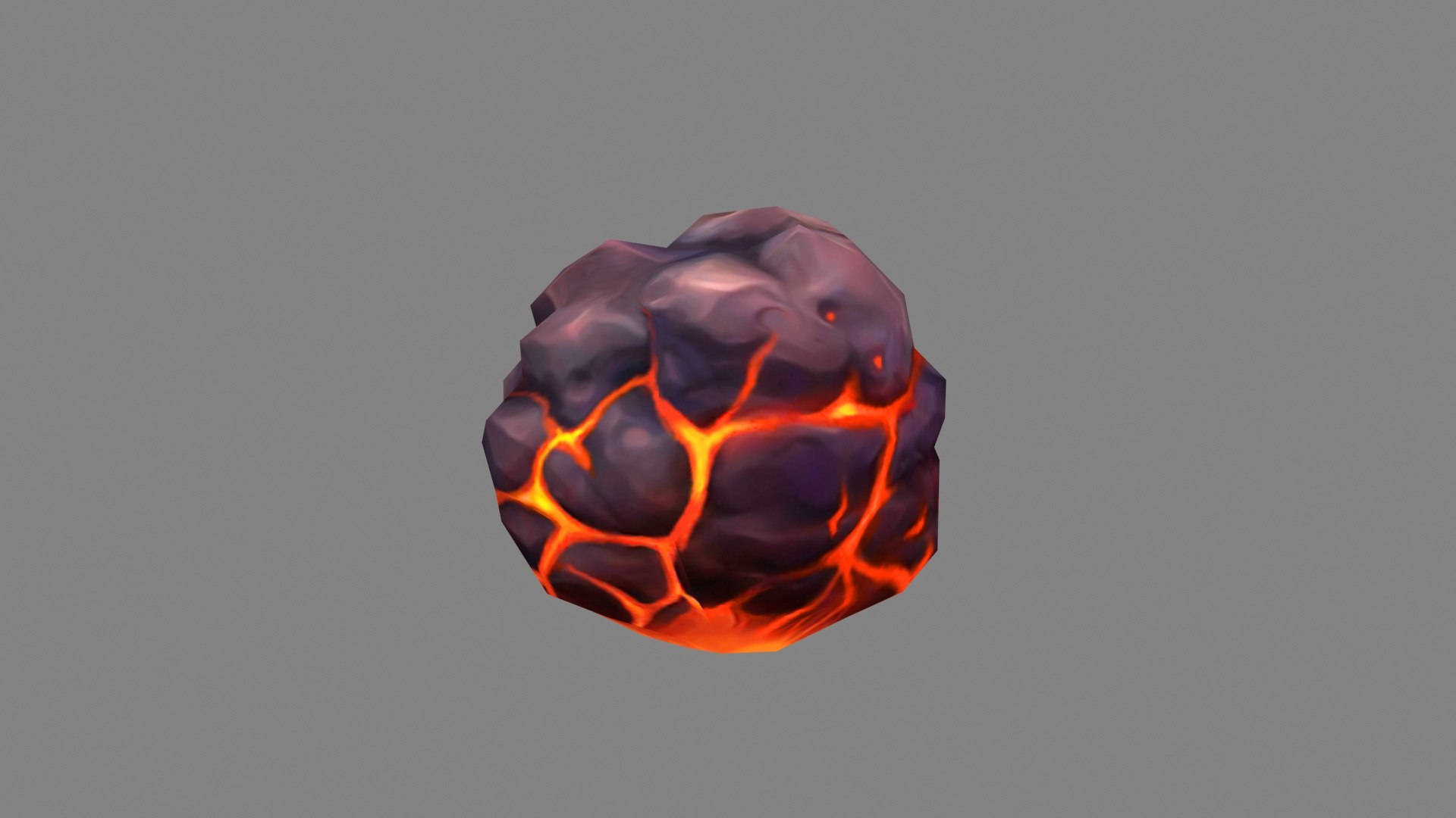 Fireball - Burning Stone - Magma Stone - Molten Rock 3D Model ...