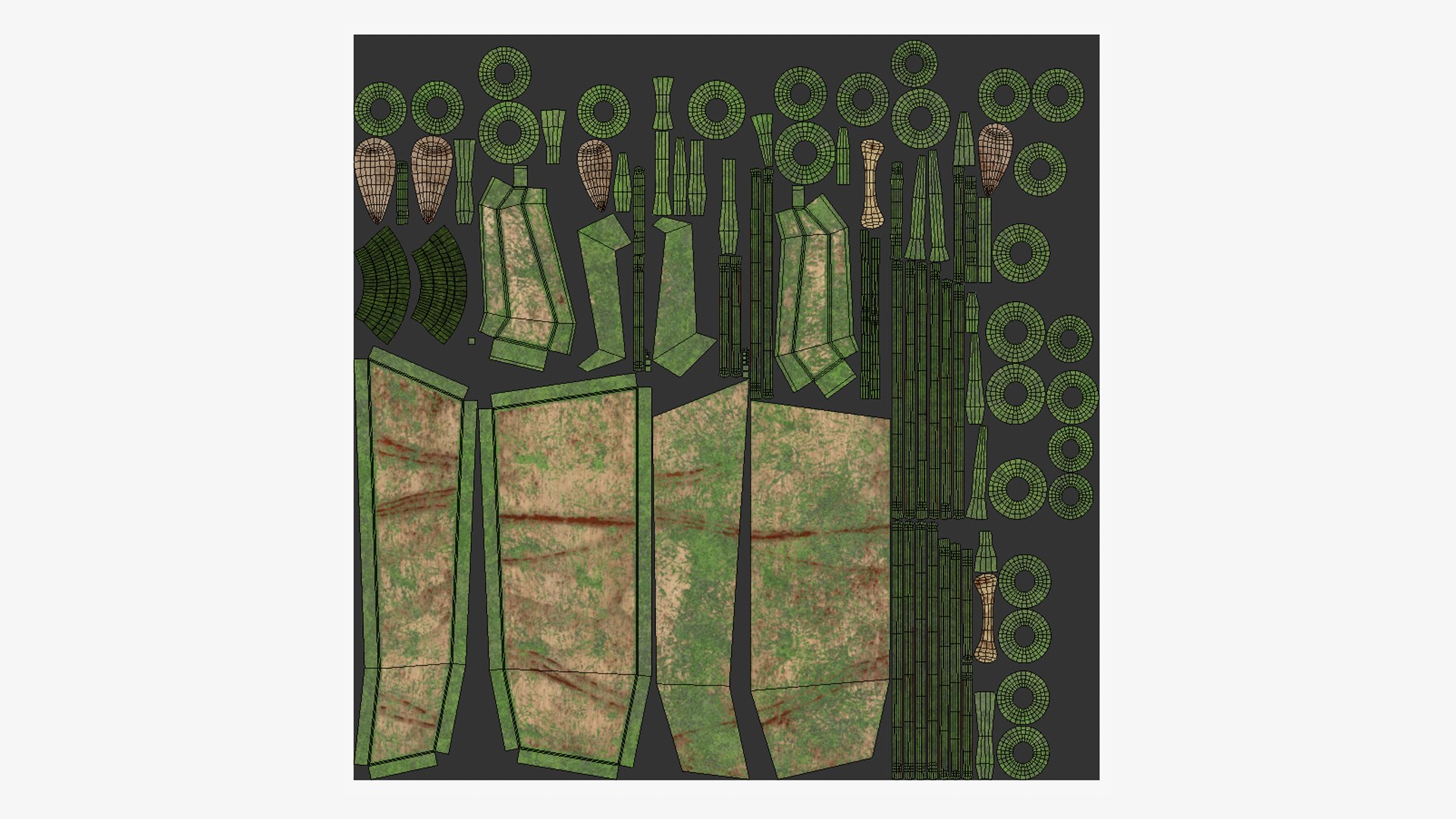 Tribal Mask B10 Wood Mud - Costume Character Design 3D Model ...