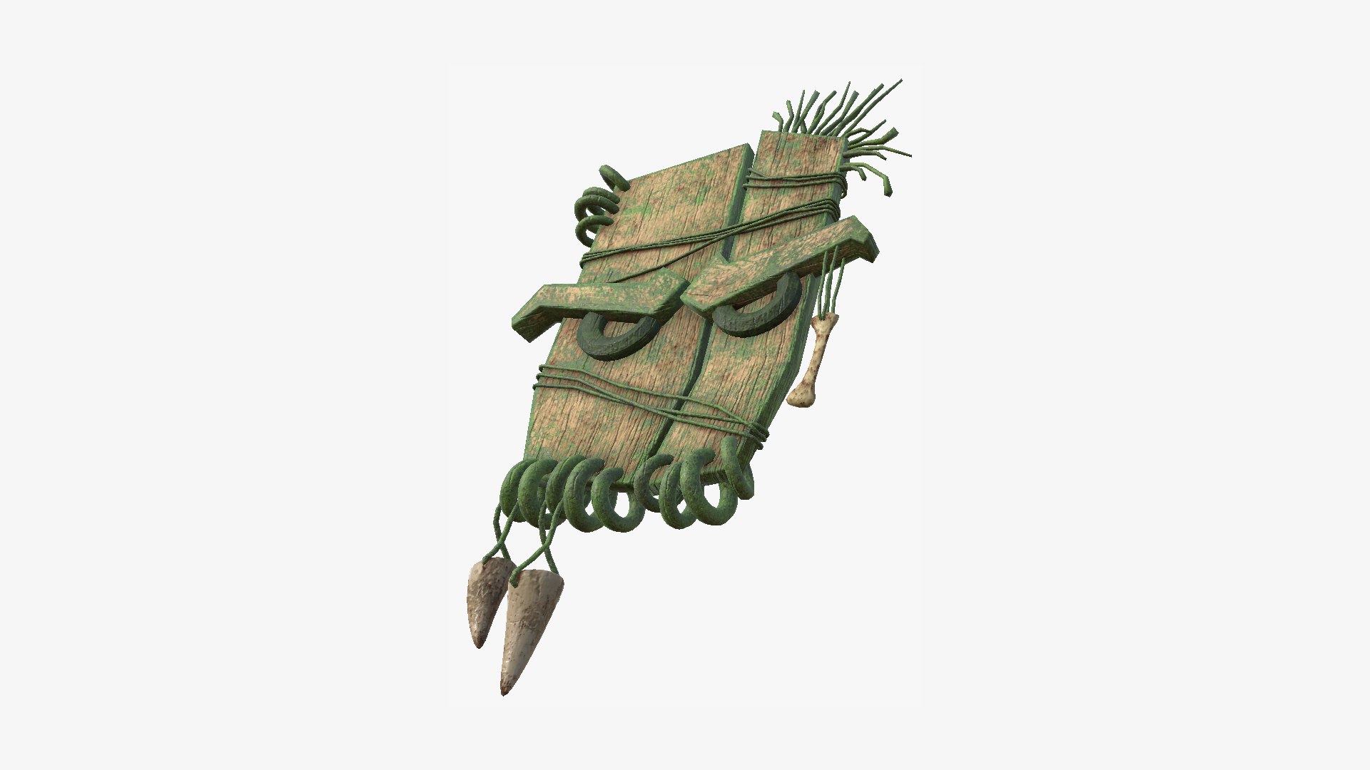 Tribal Mask B10 Wood Mud - Costume Character Design 3D Model ...