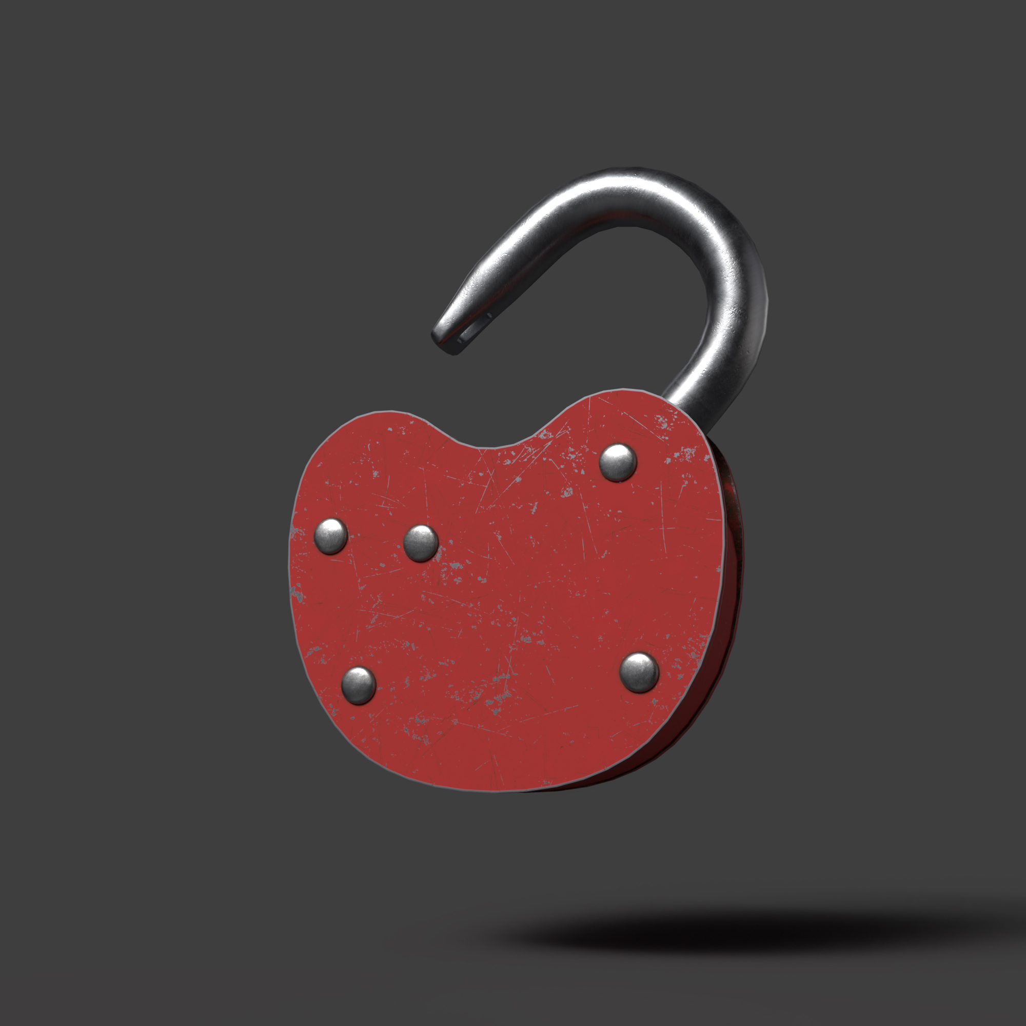 3D model Padlock Mid Poly with Loop Rivets Keyhole and Cap - TurboSquid ...