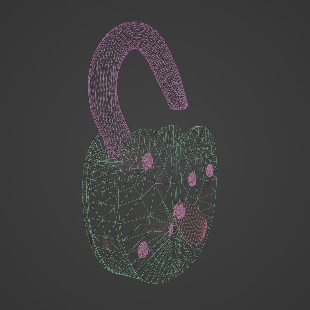 3D model Padlock Mid Poly with Loop Rivets Keyhole and Cap - TurboSquid ...
