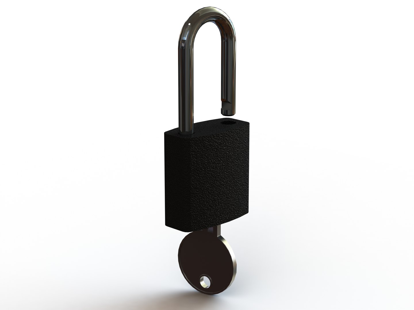 3D Solid Black Essential Padlock - TurboSquid 2176651