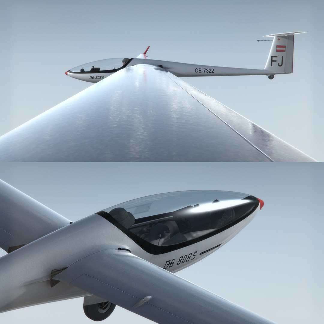 3ds max glider cockpit pilot