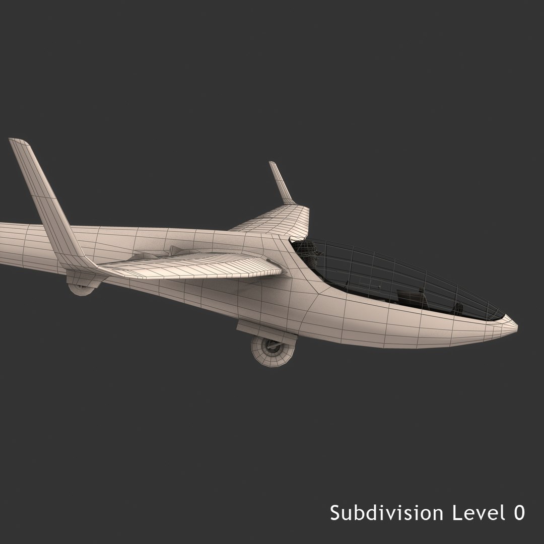 3ds max glider cockpit pilot