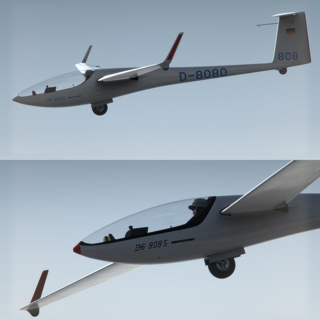 3ds max glider cockpit pilot