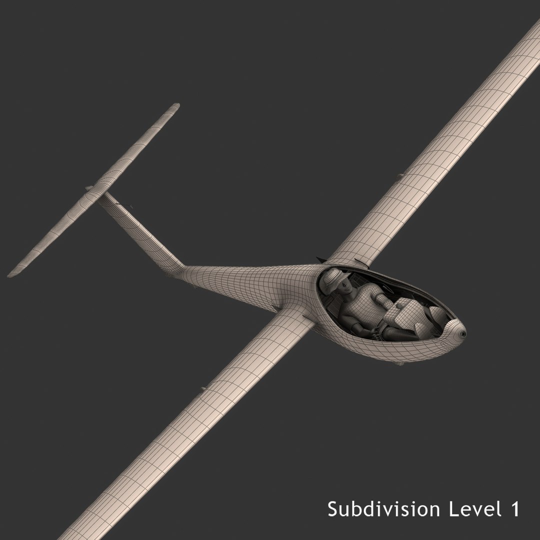 3ds max glider cockpit pilot