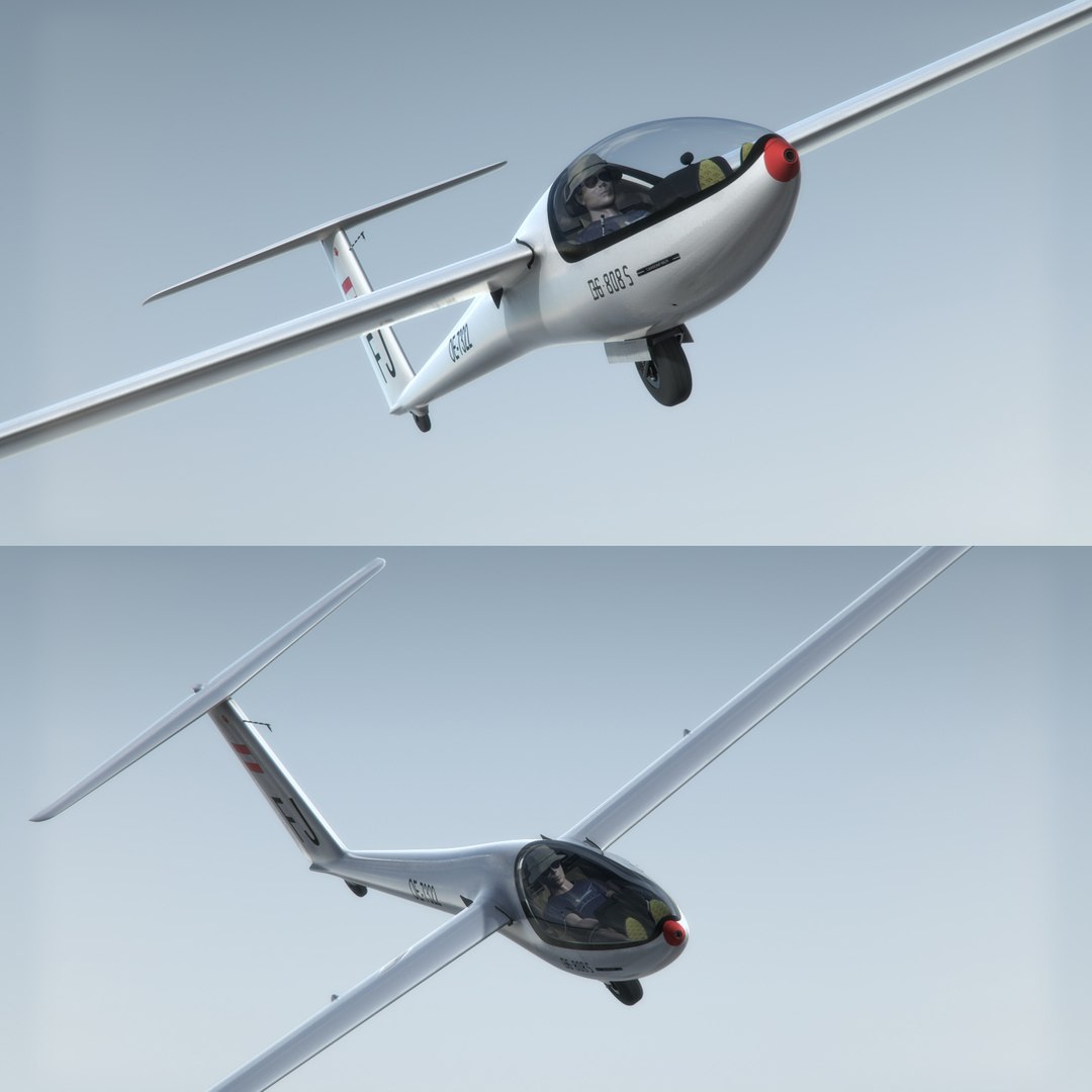 3ds max glider cockpit pilot