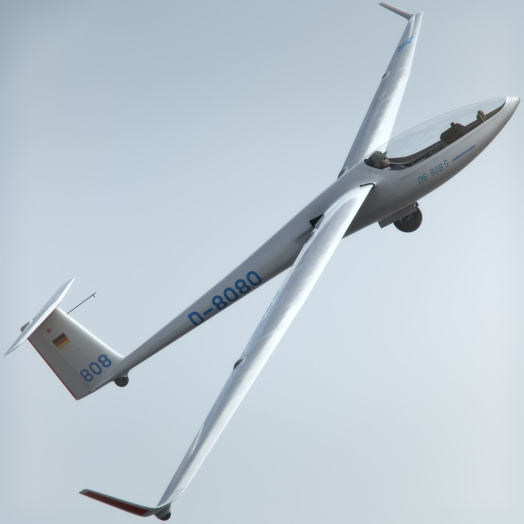 3ds max glider cockpit pilot