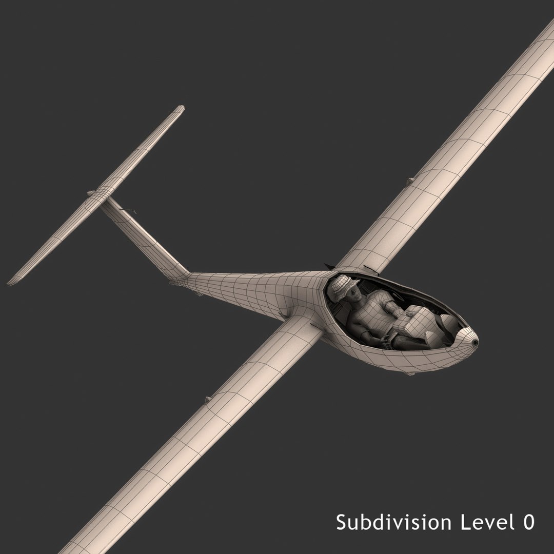 3ds max glider cockpit pilot