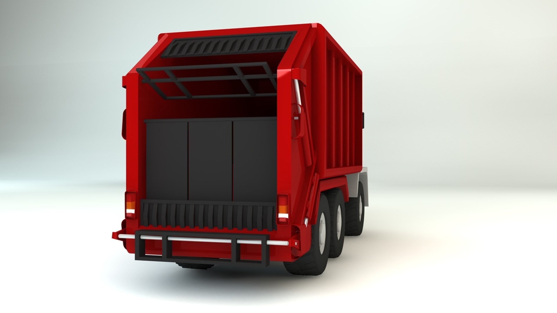 3d Model Bin Wagon Refuse Truck