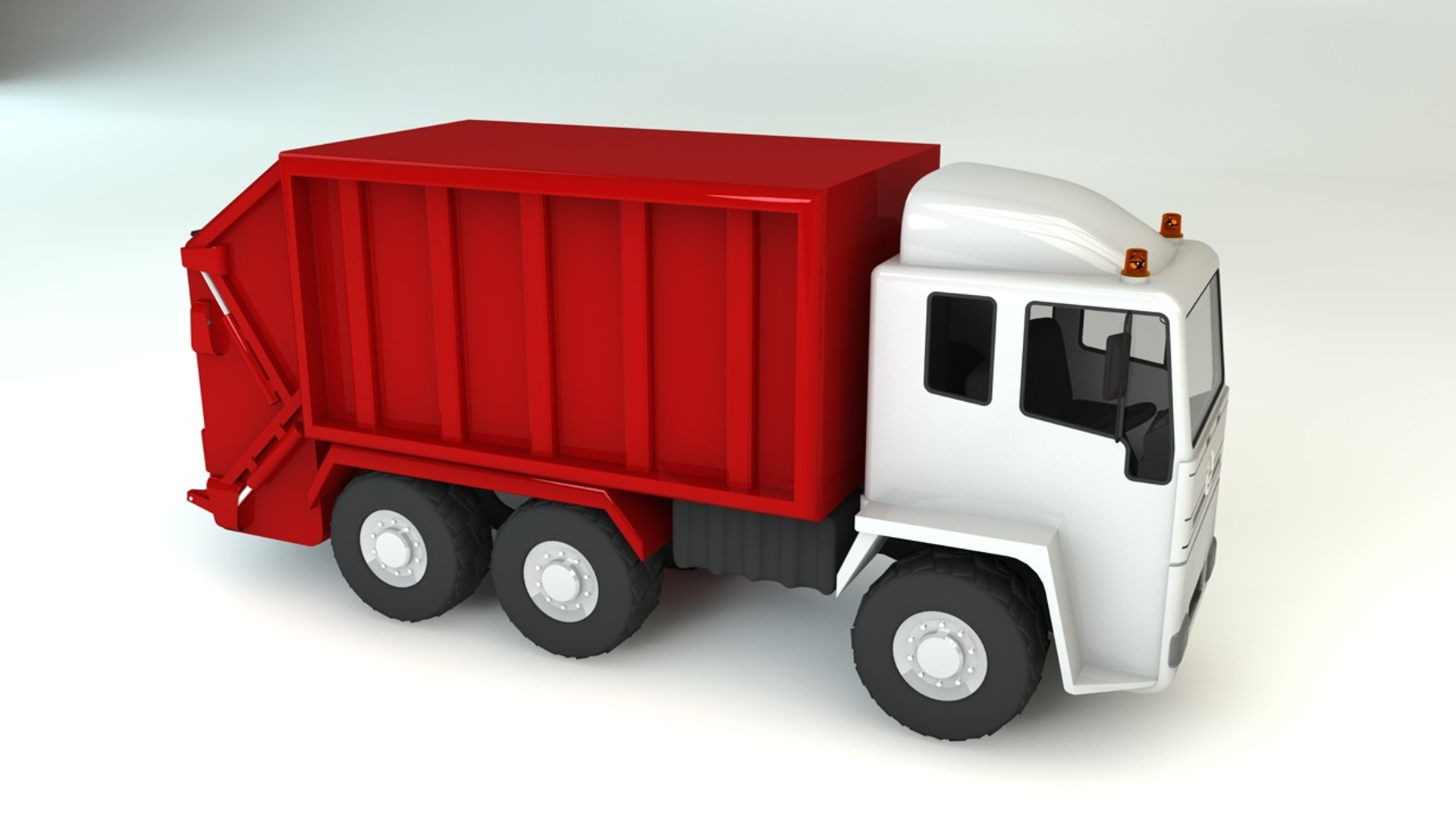 3d Model Bin Wagon Refuse Truck