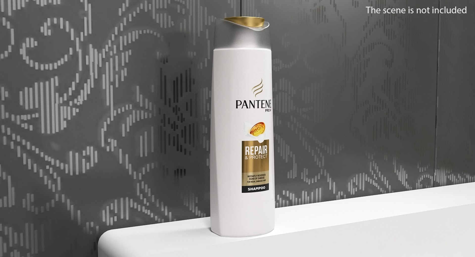 3D Pantene Pro V Shampoo Bottle Model - TurboSquid 1394334