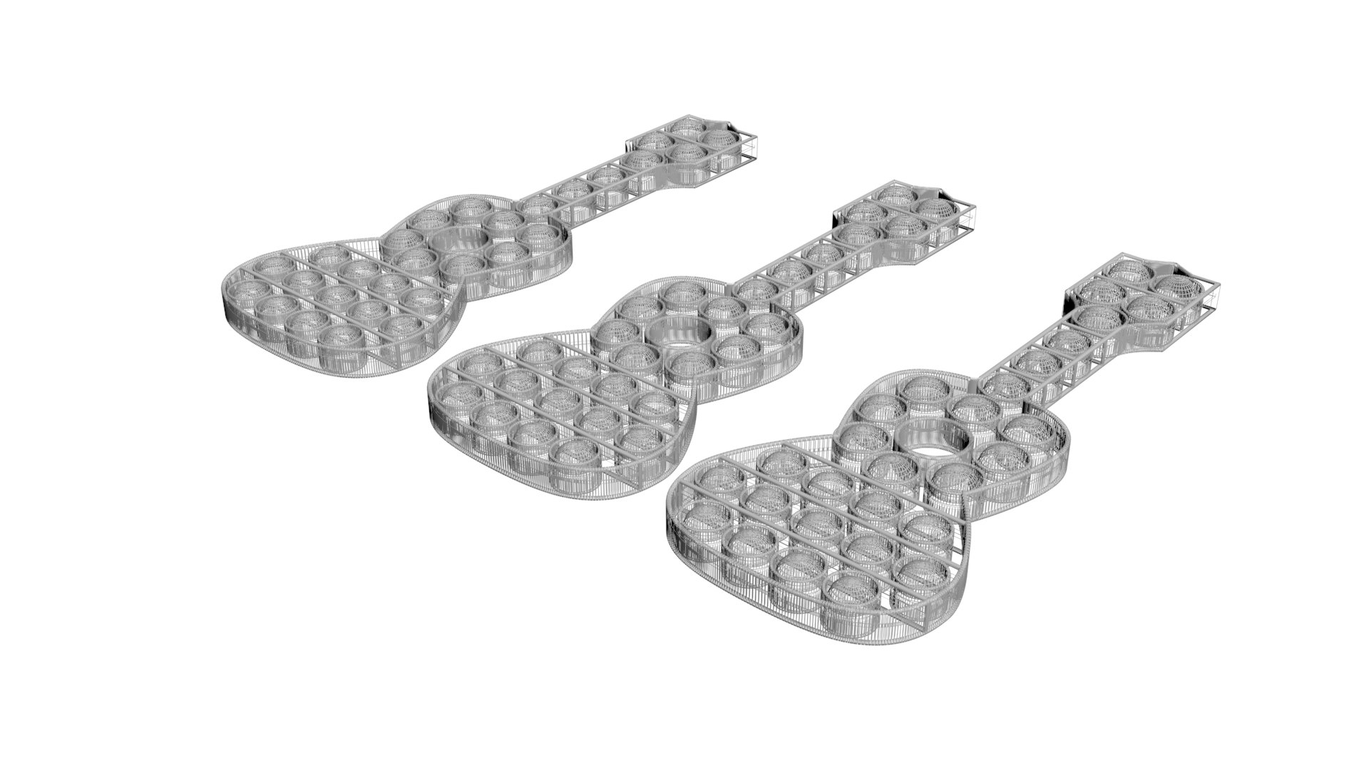 Guitar Pop It Fidget Toys Set 3D Model - TurboSquid 1759590