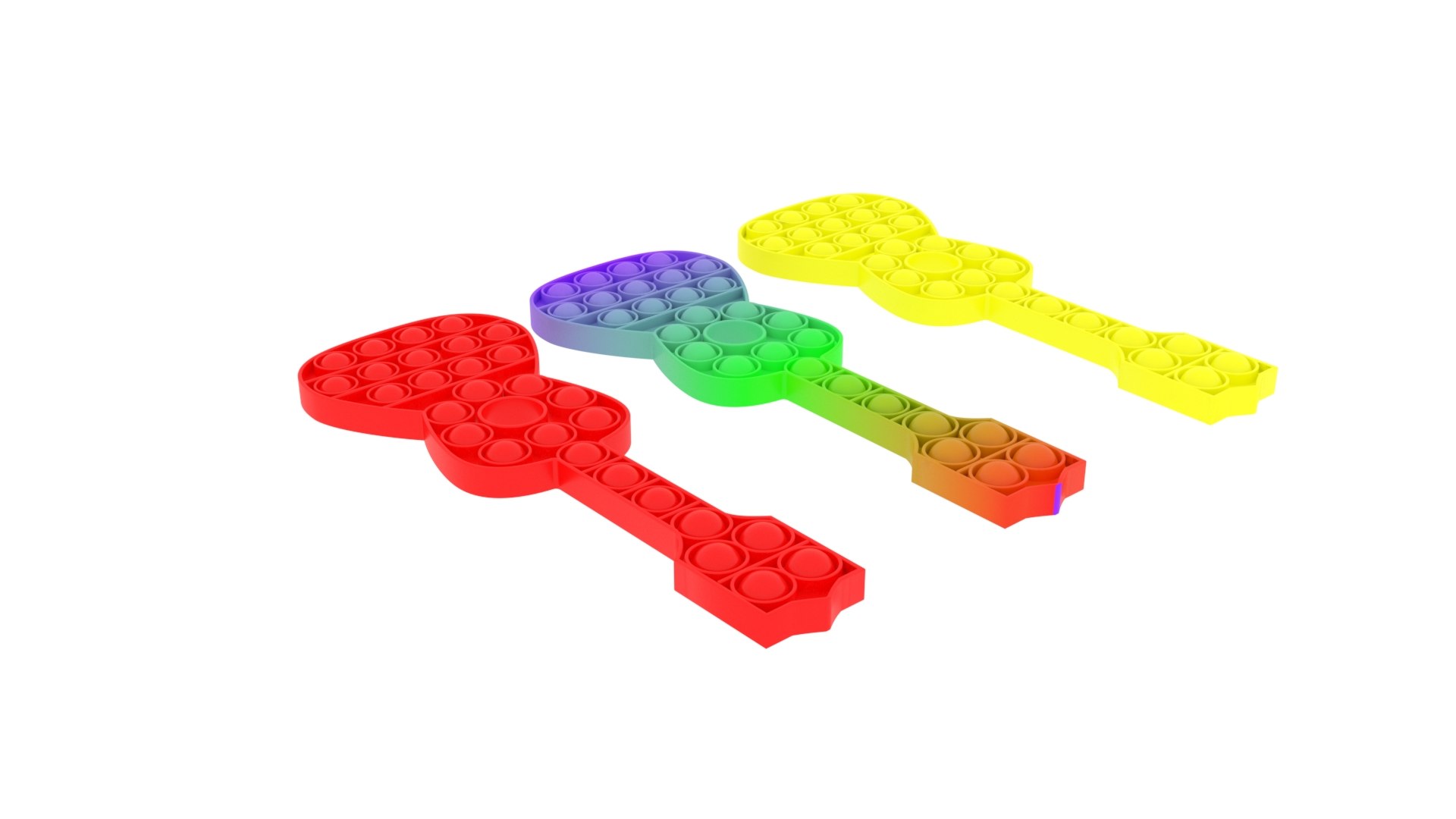 Guitar Pop It Fidget Toys Set 3D Model - TurboSquid 1759590