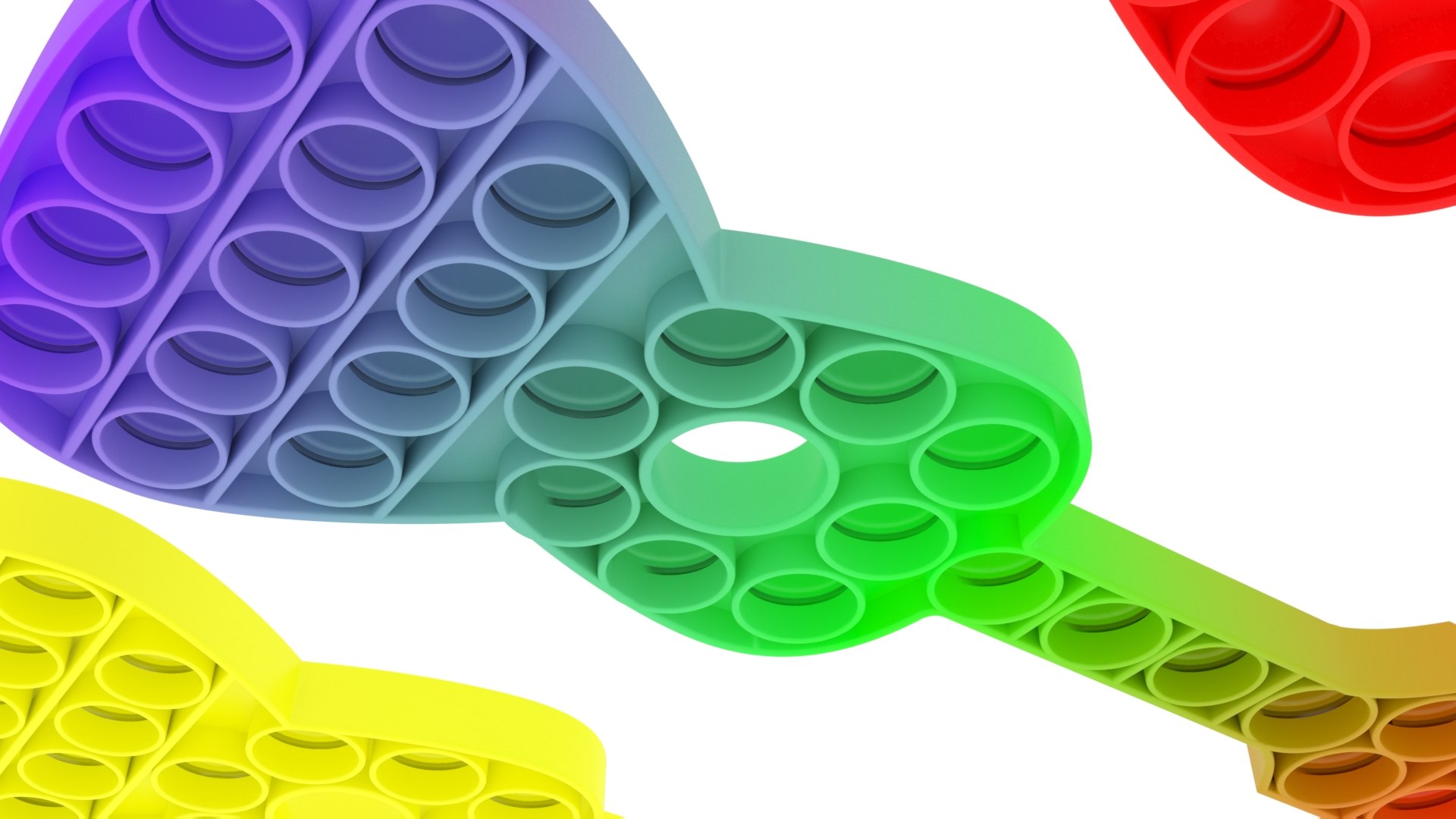 Guitar Pop It Fidget Toys Set 3D Model - TurboSquid 1759590