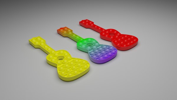 Guitar Pop It Fidget Toys Set 3D model - TurboSquid 1759590