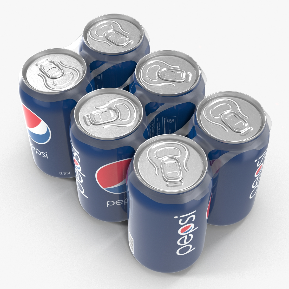 modelo 3d Seis Pack de Latas De Pepsi - TurboSquid 1066420