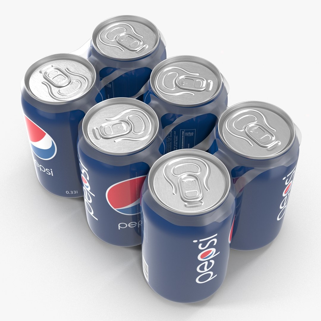 pack cans pepsi 3d model