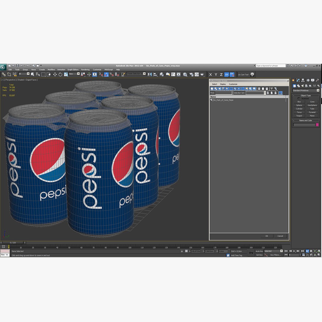 pack cans pepsi 3d model