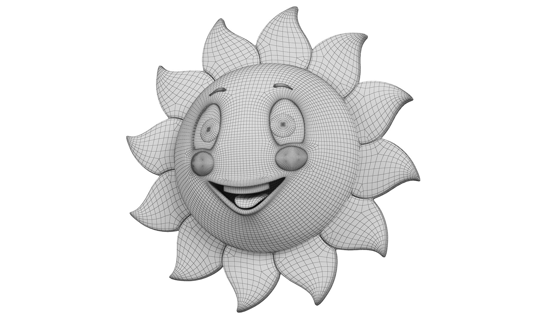 Sun Character Cartoon 3D Model - TurboSquid 1651841