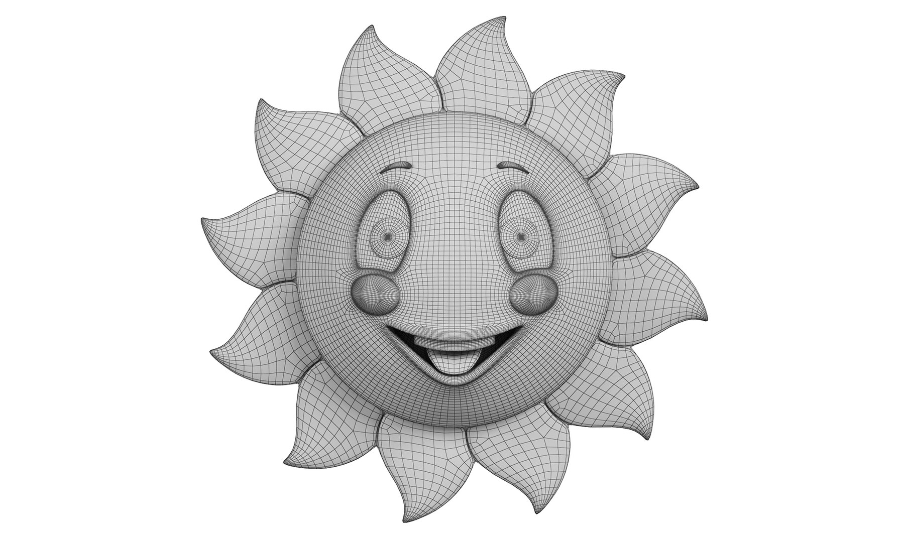 Sun Character Cartoon 3D Model - TurboSquid 1651841