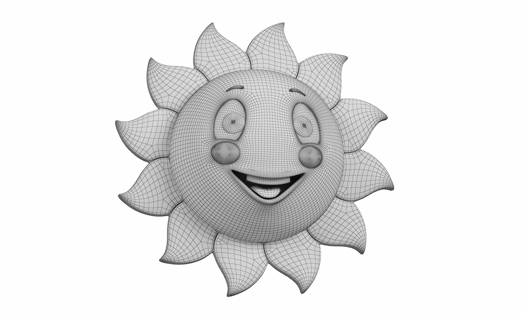 Sun Character Cartoon 3D Model - TurboSquid 1651841