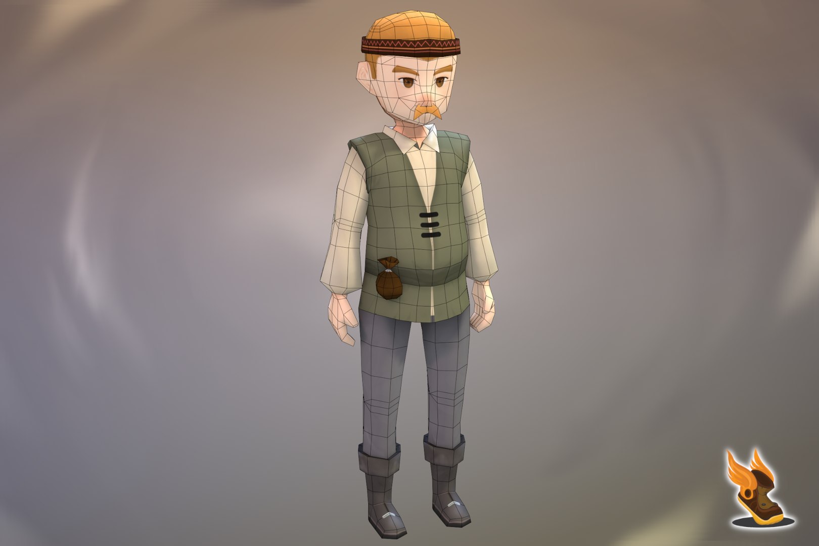 Stylized NPC - Peasant Orin 3D Model - TurboSquid 2070558