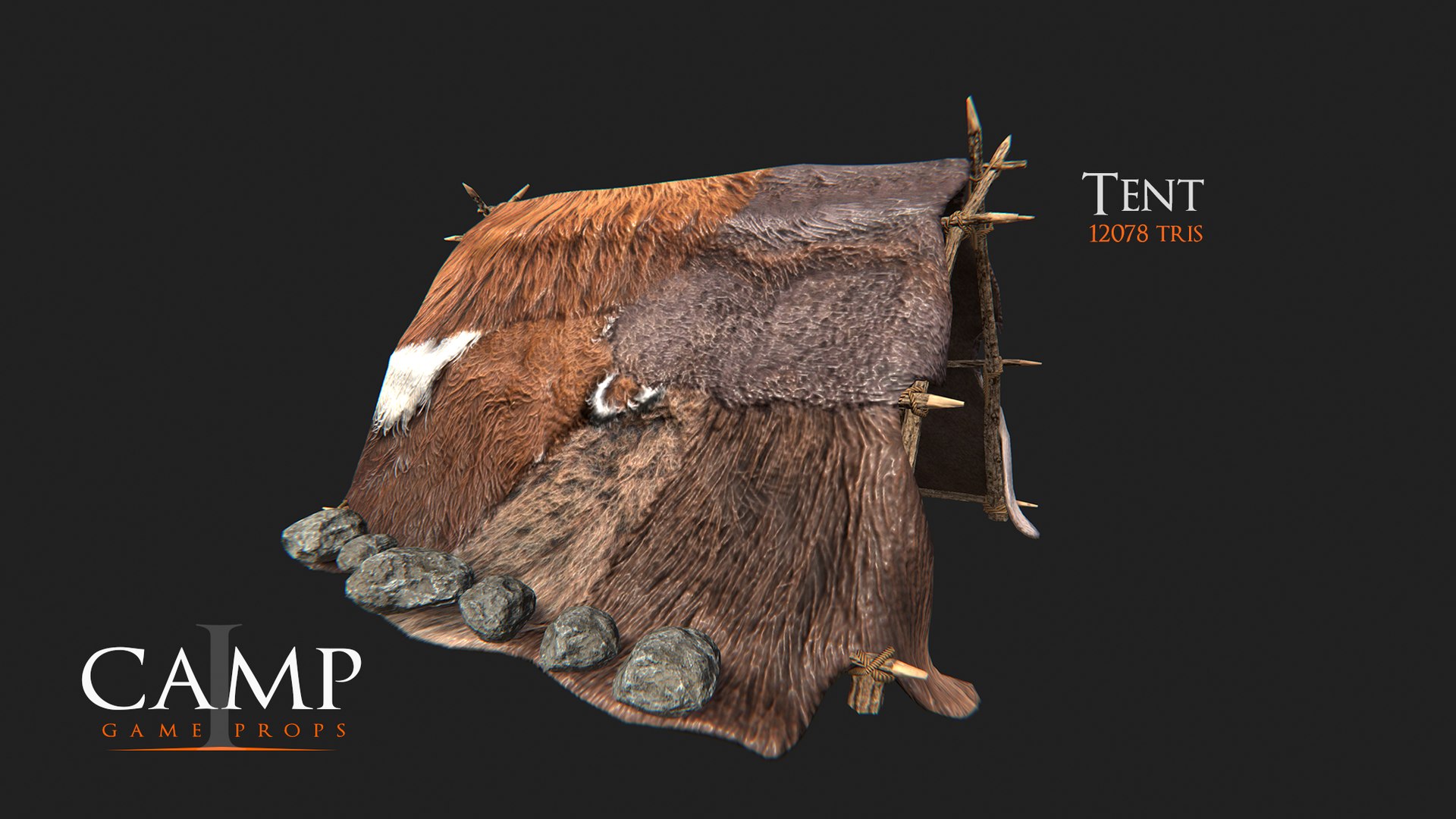 3d camp - props cooking pot model