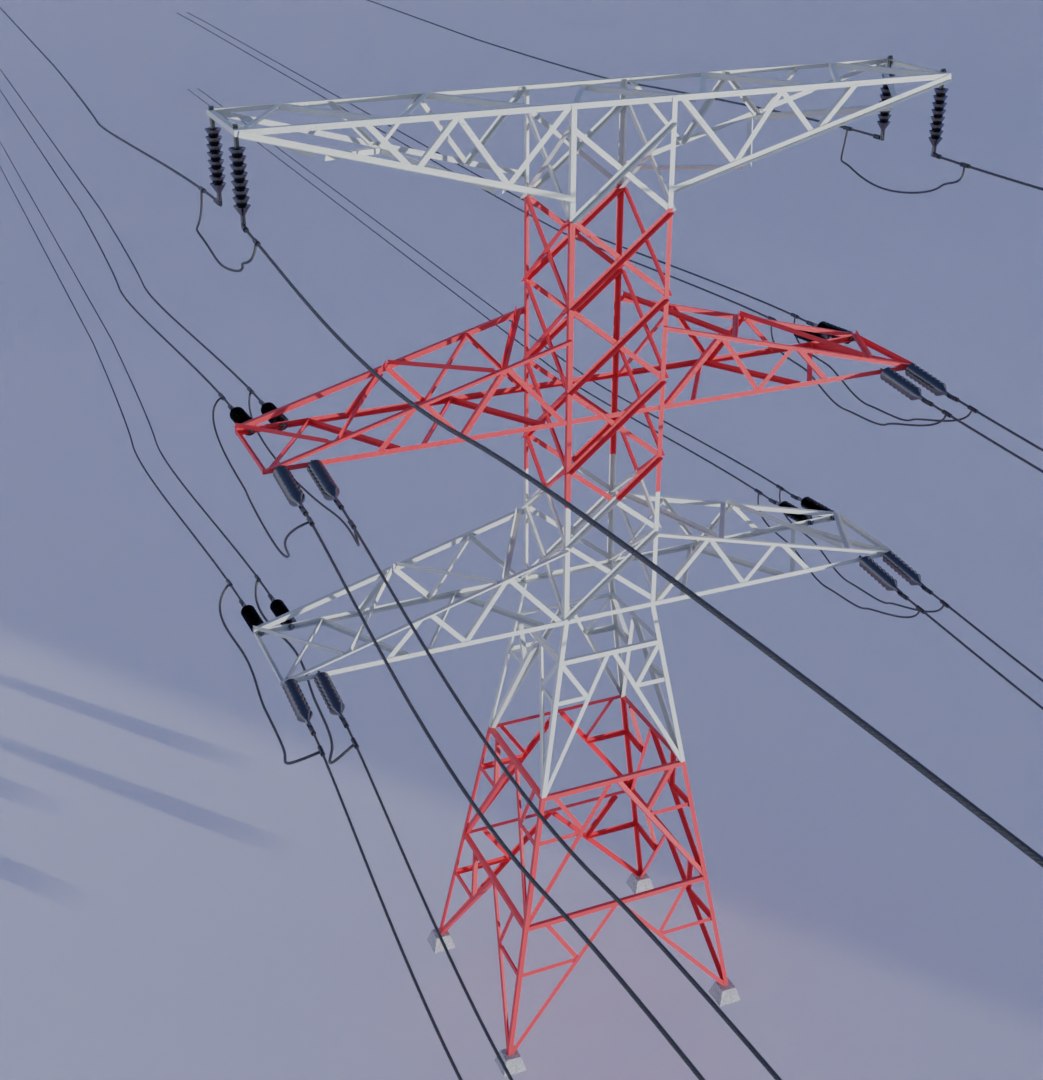 3D Electrical Power Line - TurboSquid 1817898