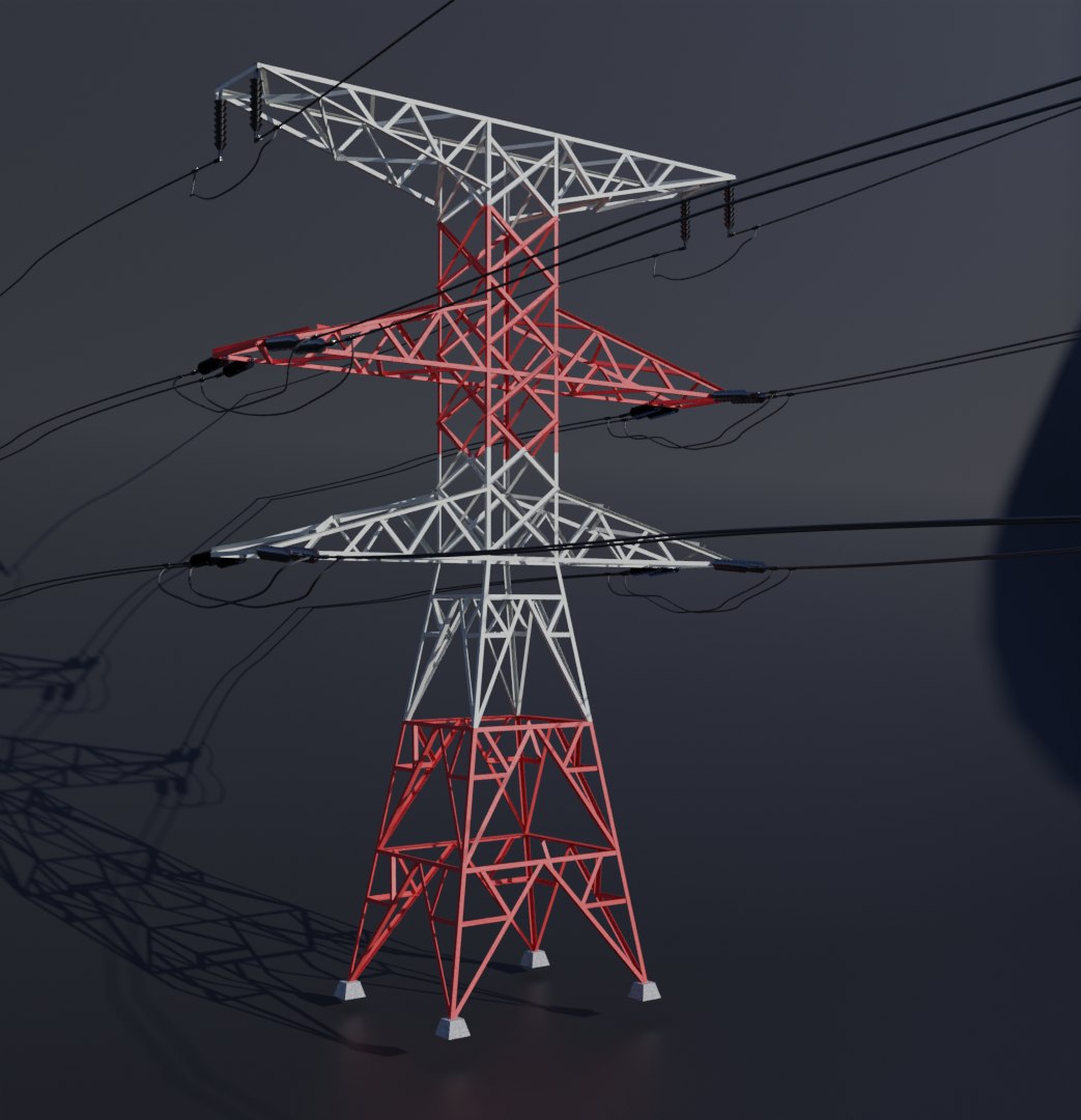 3D Electrical Power Line - TurboSquid 1817898