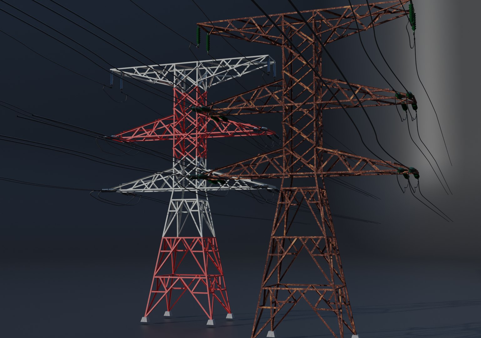 3D Electrical Power Line - TurboSquid 1817898