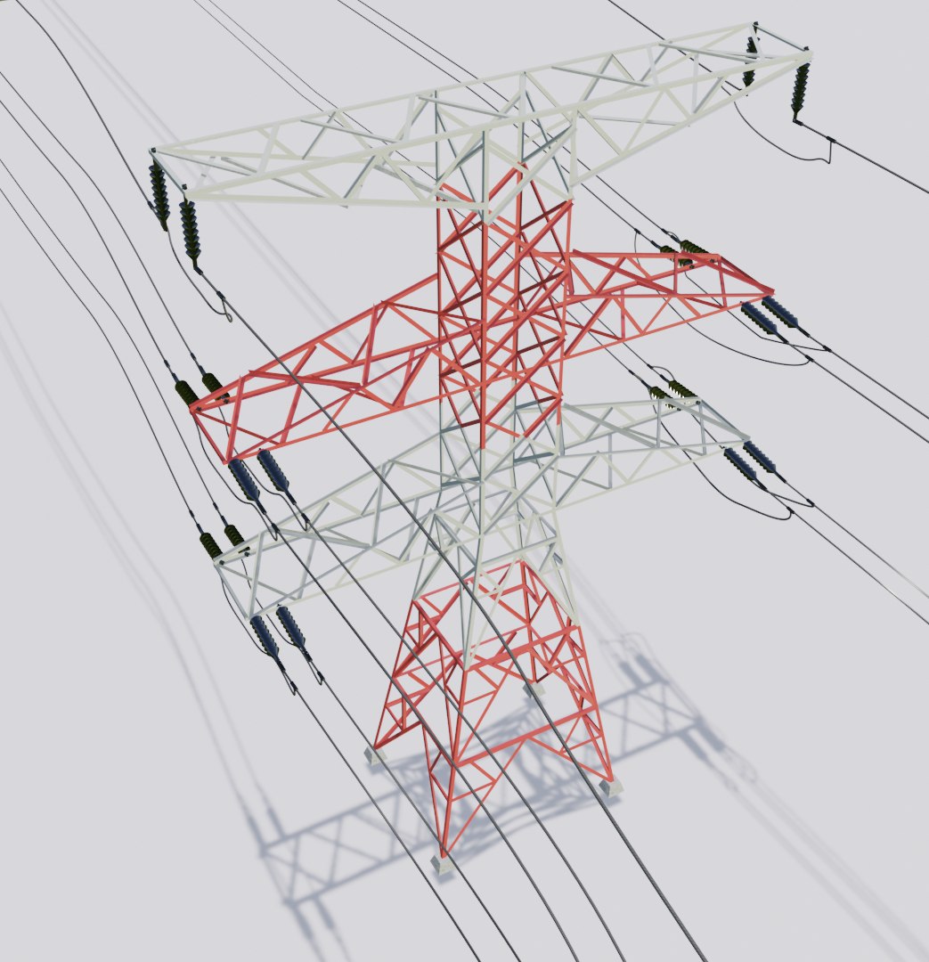 3D Electrical Power Line - TurboSquid 1817898