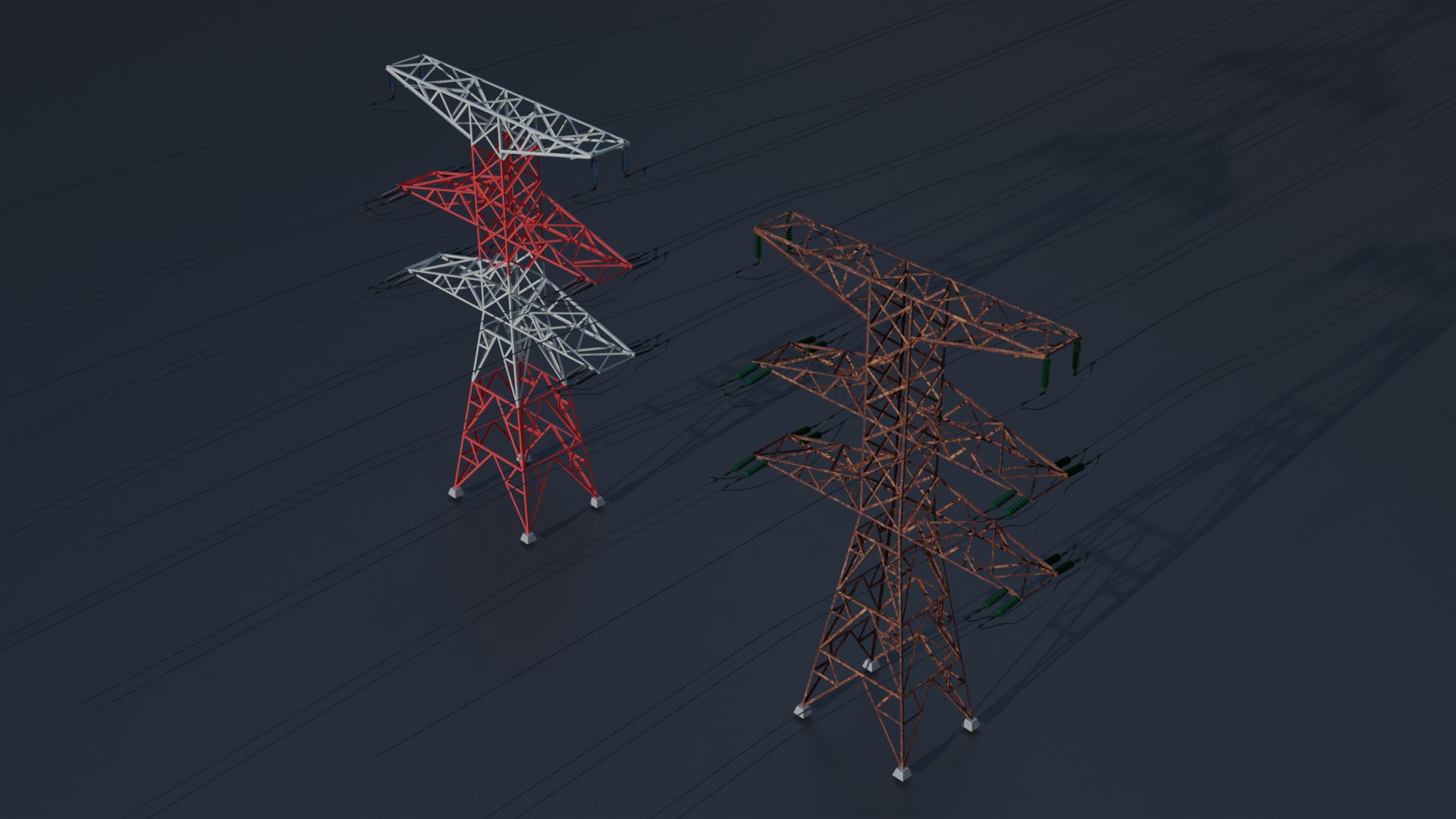 3D Electrical Power Line - TurboSquid 1817898