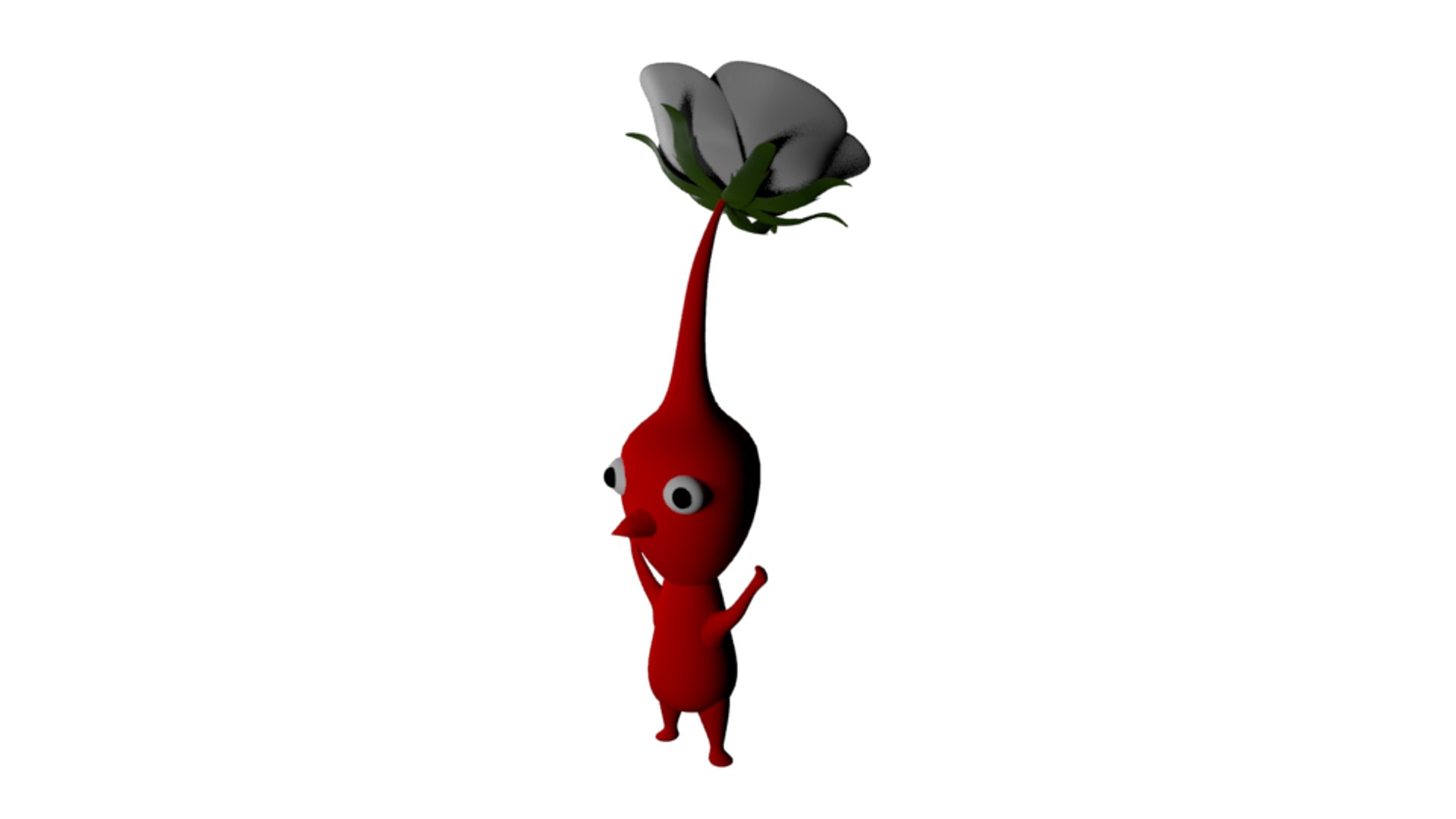 3D Red Flower Pikmin - TurboSquid 1636626