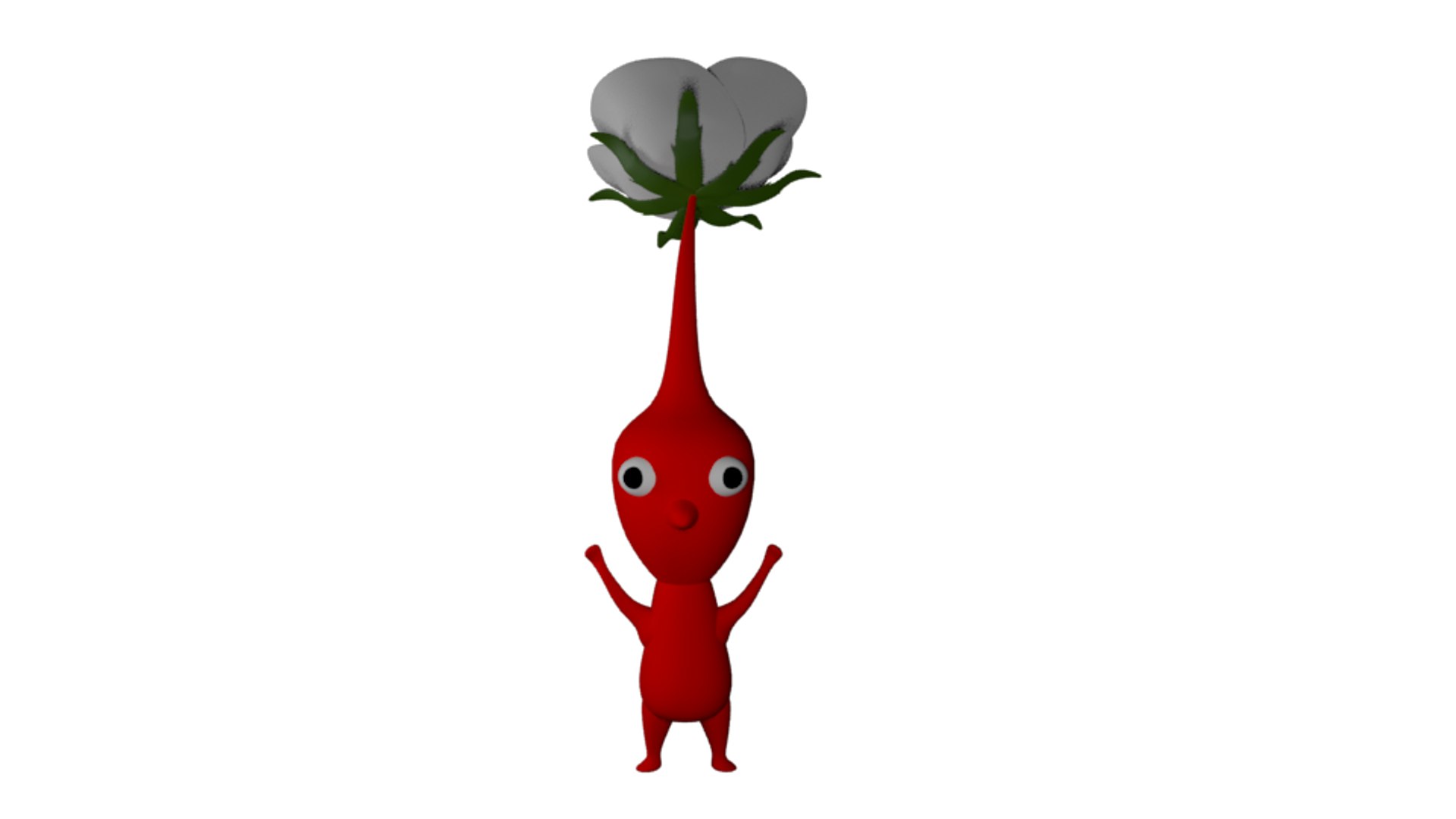 3D Red Flower Pikmin - TurboSquid 1636626