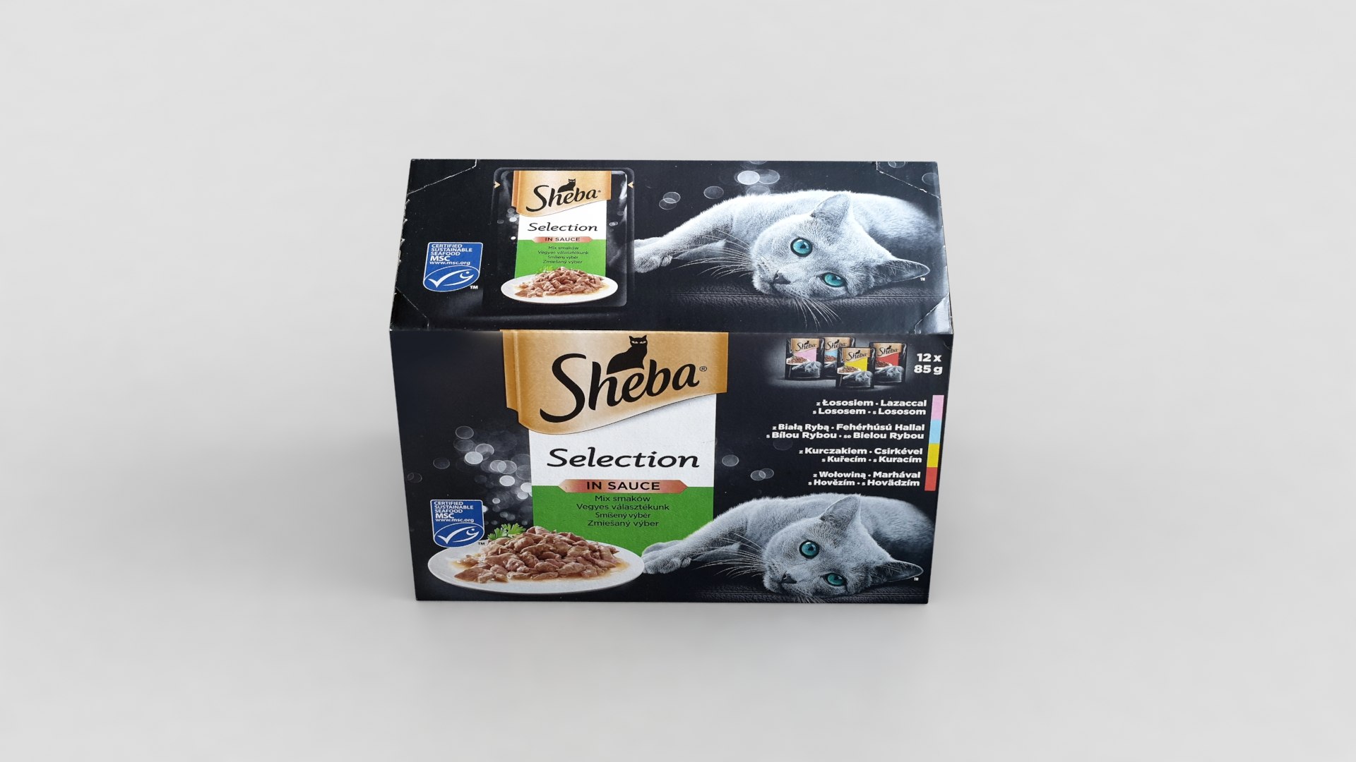 3D Sheba Selection Sachettes Box 12x85g 2021 Model - TurboSquid 1716623