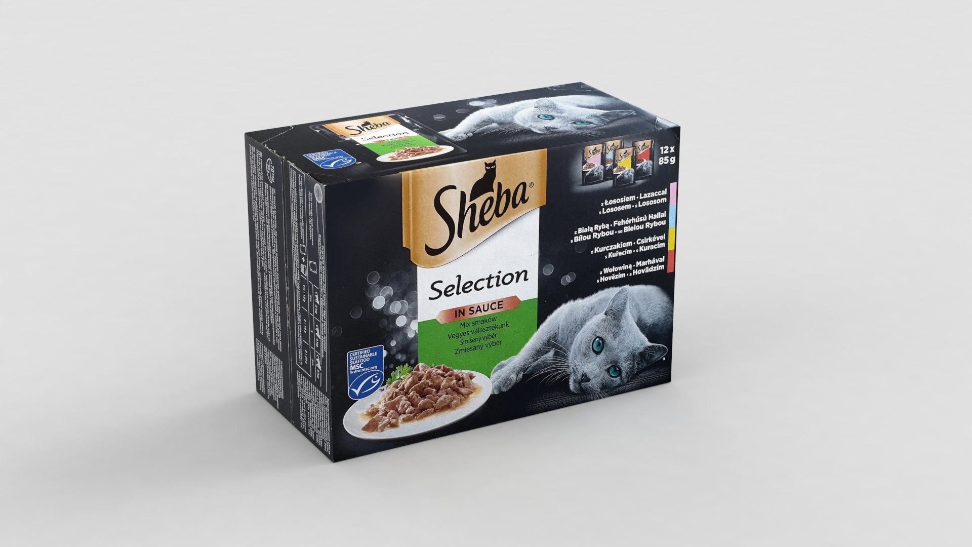 3D Sheba Selection Sachettes Box 12x85g 2021 Model - TurboSquid 1716623