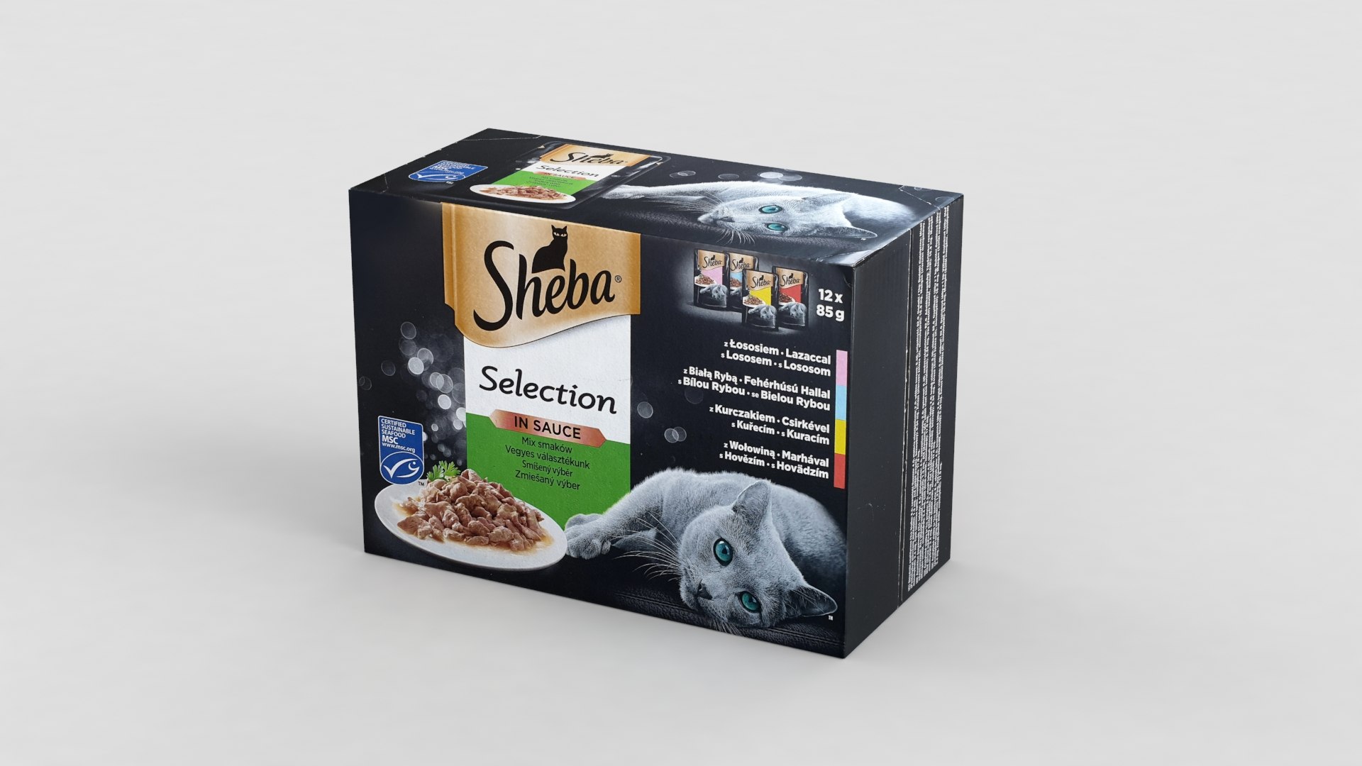 3D Sheba Selection Sachettes Box 12x85g 2021 Model - TurboSquid 1716623