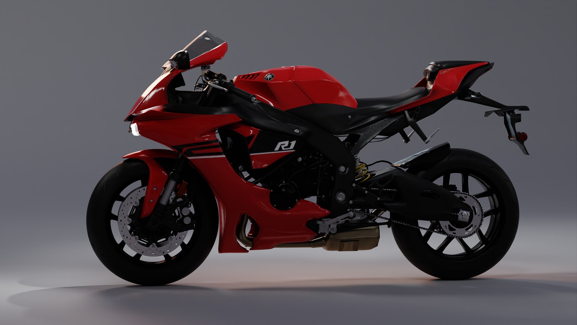 Yamaha R1 2015 Red And Blackriggedanimated 3D Model - TurboSquid 2141824