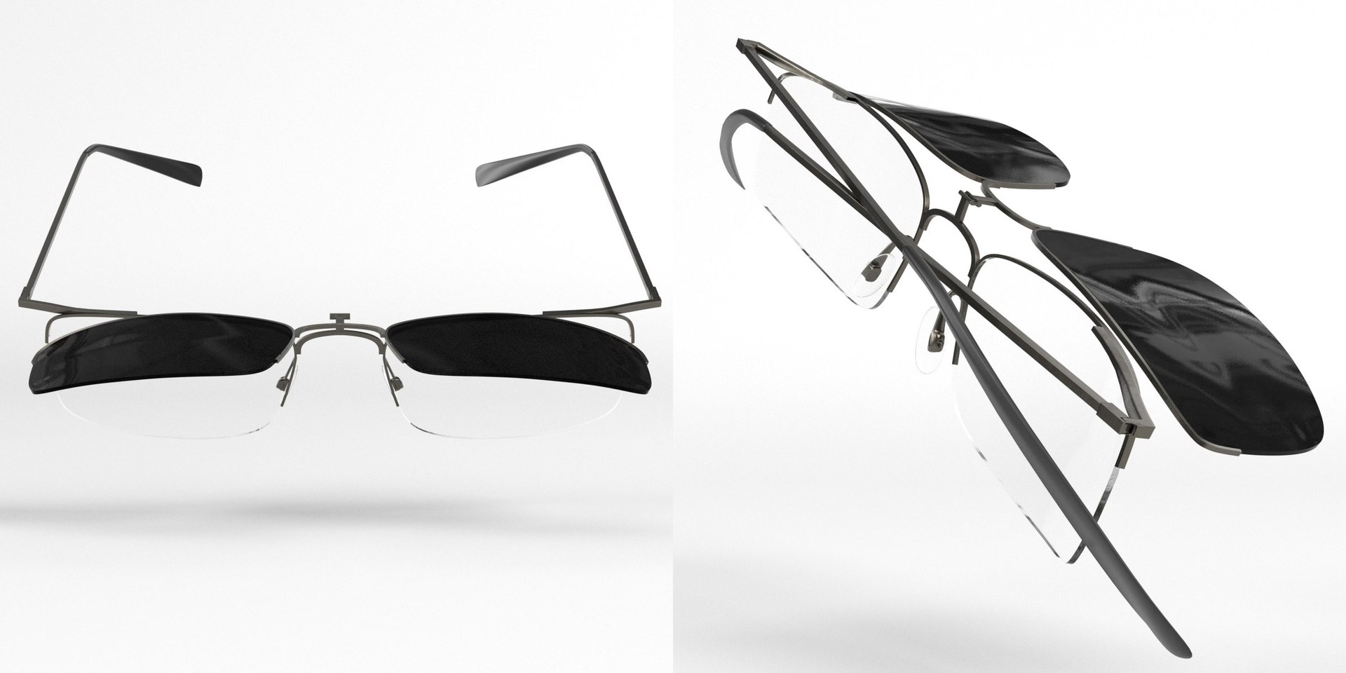 Sunglasses clip-on 3D model - TurboSquid 1947740