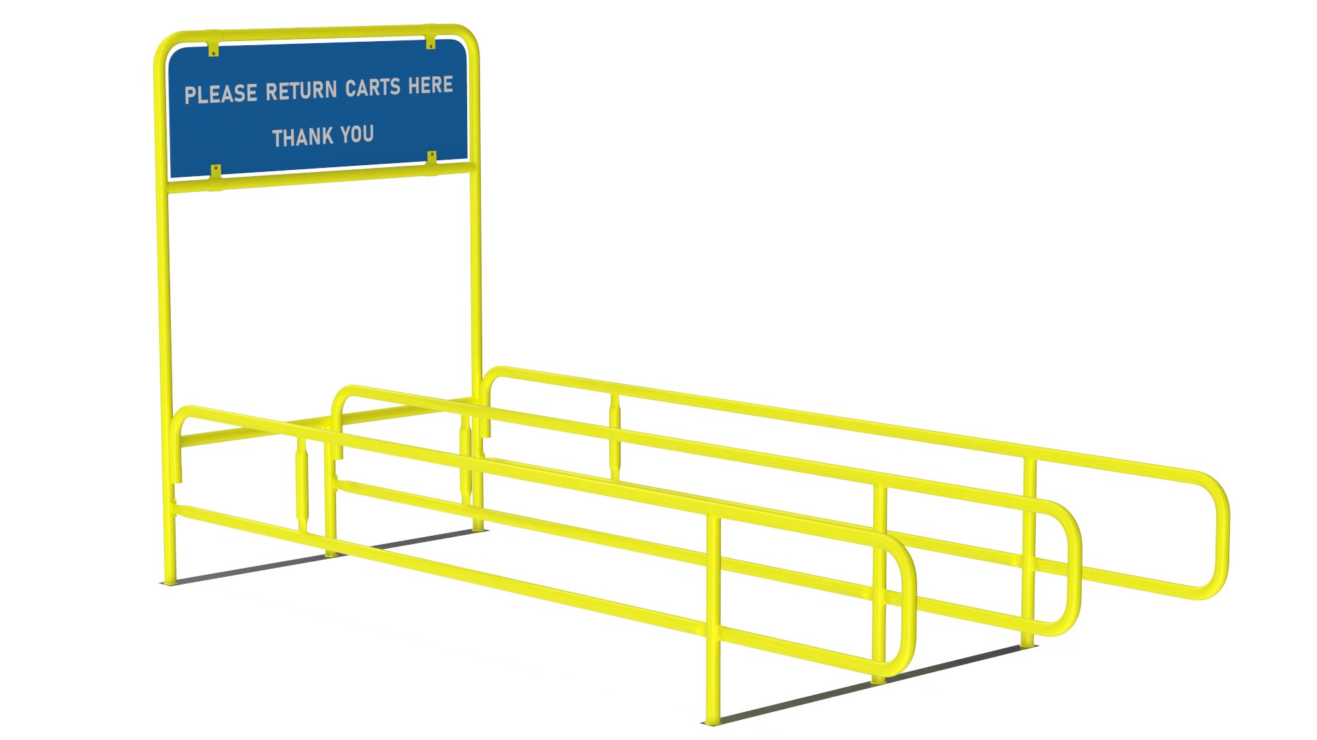 3D Cart Corral Double Yellow - TurboSquid 2028412