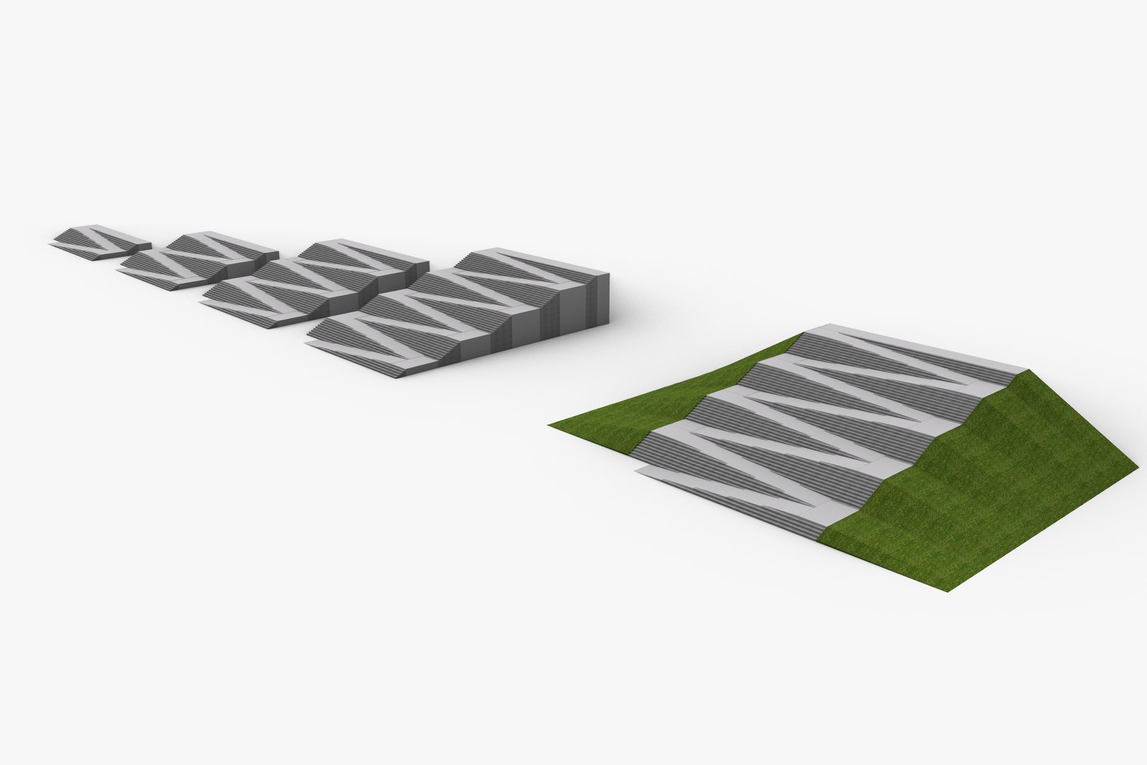 Stair Ramp Blend Landscape Objects 3D Model - TurboSquid 2046807