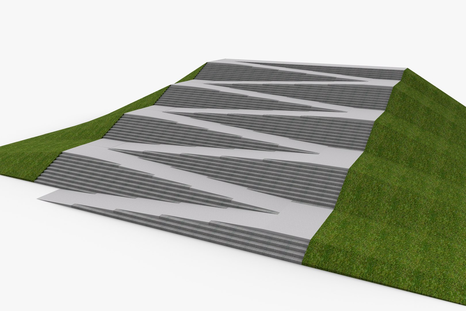 Stair Ramp Blend Landscape Objects 3D Model - TurboSquid 2046807