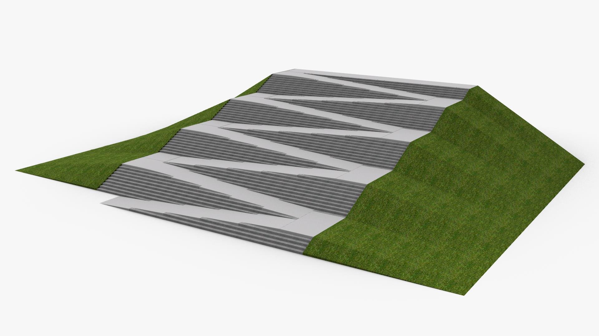 Stair Ramp Blend Landscape Objects 3D Model - TurboSquid 2046807